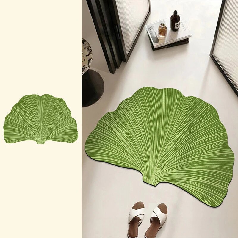 Диатомитовый коврик для ванной в форме листа 50x80cm, 2