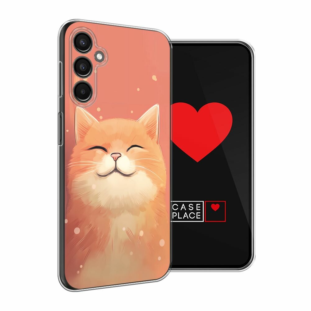 Чехол на Samsung Galaxy A24 / Самсунг Галакси A24 с принтом "Довольный рыжий котик" — фото 1