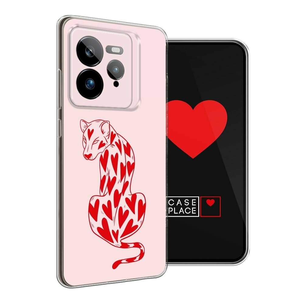 Чехол на Realme GT 7 Pro / Реалми GT 7 Про с принтом "Heart panther 1 - 14 февраля" — фото 1