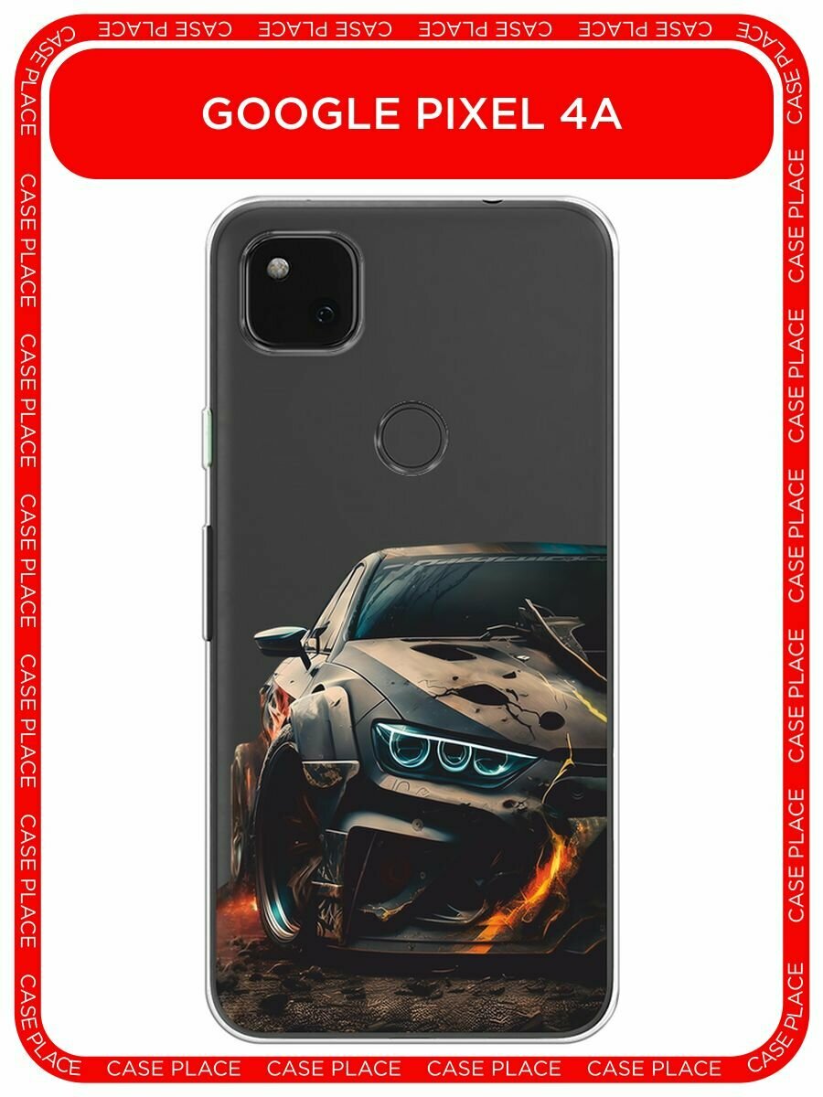 Чехол на Google Pixel 4A / Гугл Пиксель 4А с принтом "На износ", прозрачный