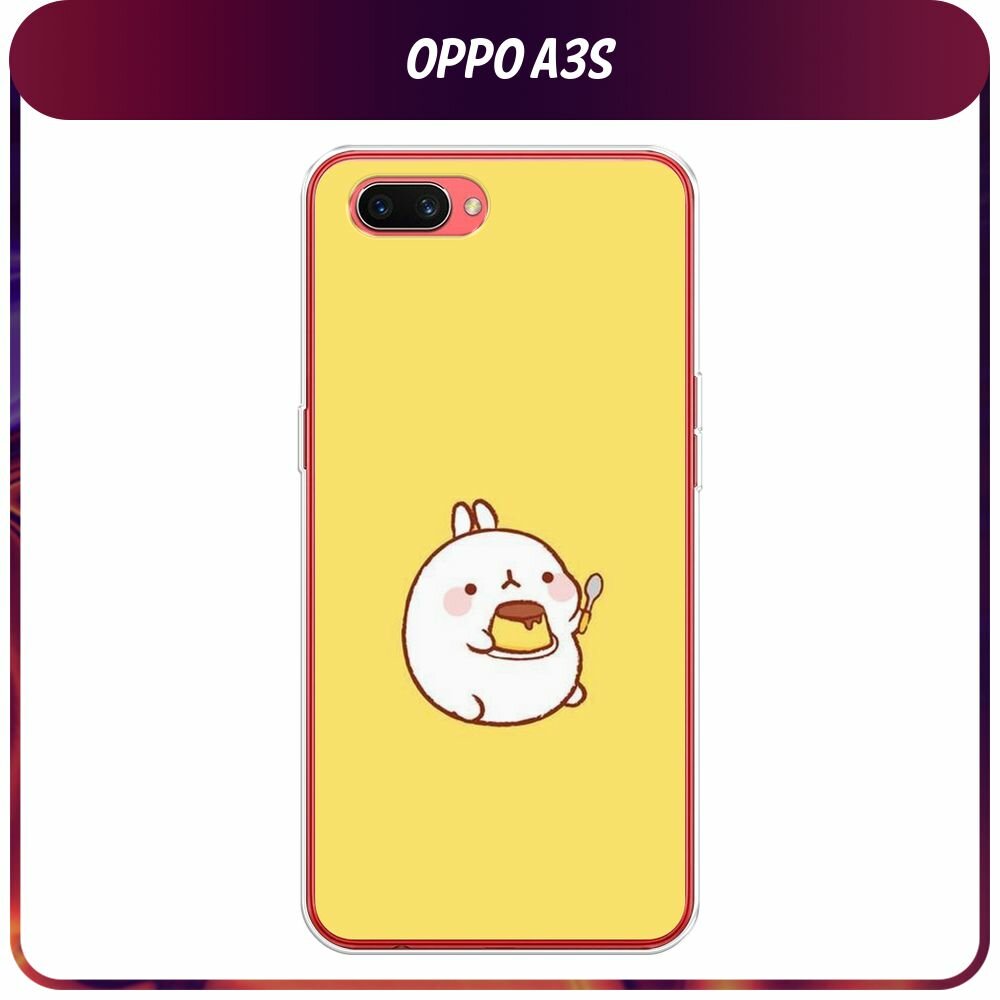 Чехол на Oppo A3s / Oppo A3s с принтом кролик просит добавки