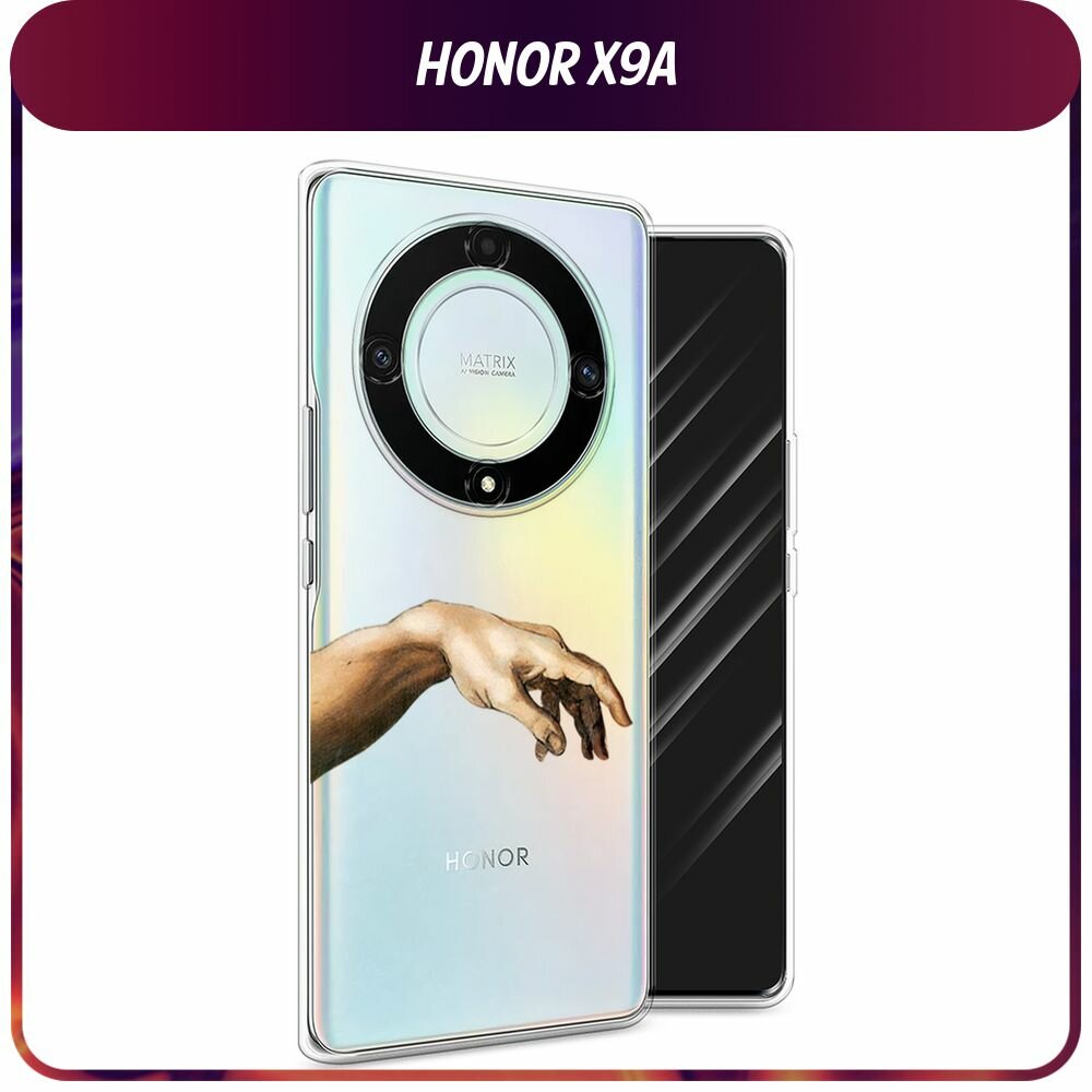 Чехол на Honor X9A / Хонор X9A с принтом Creazione di Adamo 1, прозрачный