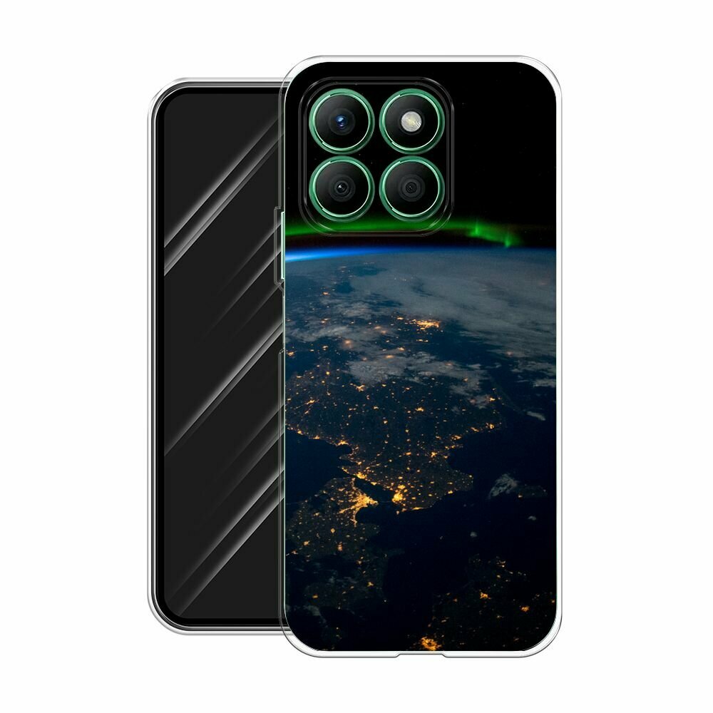 Силиконовый чехол на Honor X8B / Хонор X8B с принтом Земля из космоса — фото 1