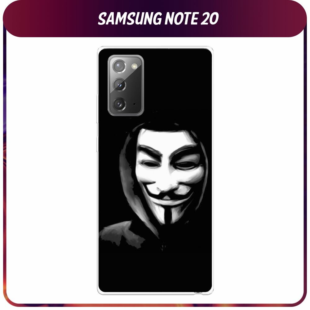 Чехол на Samsung Galaxy Note 20 / Самсунг Галакси Ноут 20 с принтом "Анонимус"