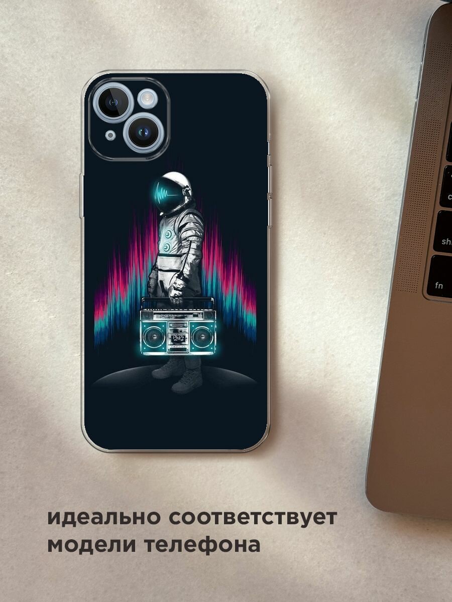Чехол на Apple iPhone 14 / Айфон 14 с принтом "Космическая вечеринка" — фото 1
