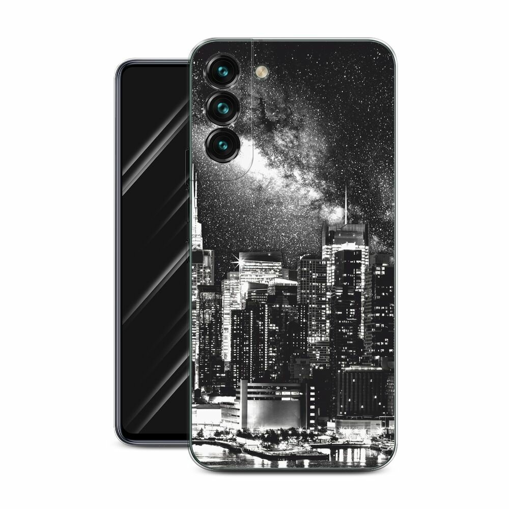 Чехол на Samsung Galaxy S22 + / Самсунг Галакси S22 Плюс с принтом "Ночной Нью-Йорк" — фото 1