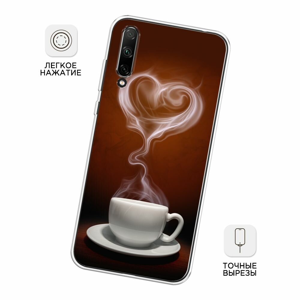 Силиконовый чехол на Honor 30i / Хонор 30i с принтом "Кофейная любовь" — фото 1