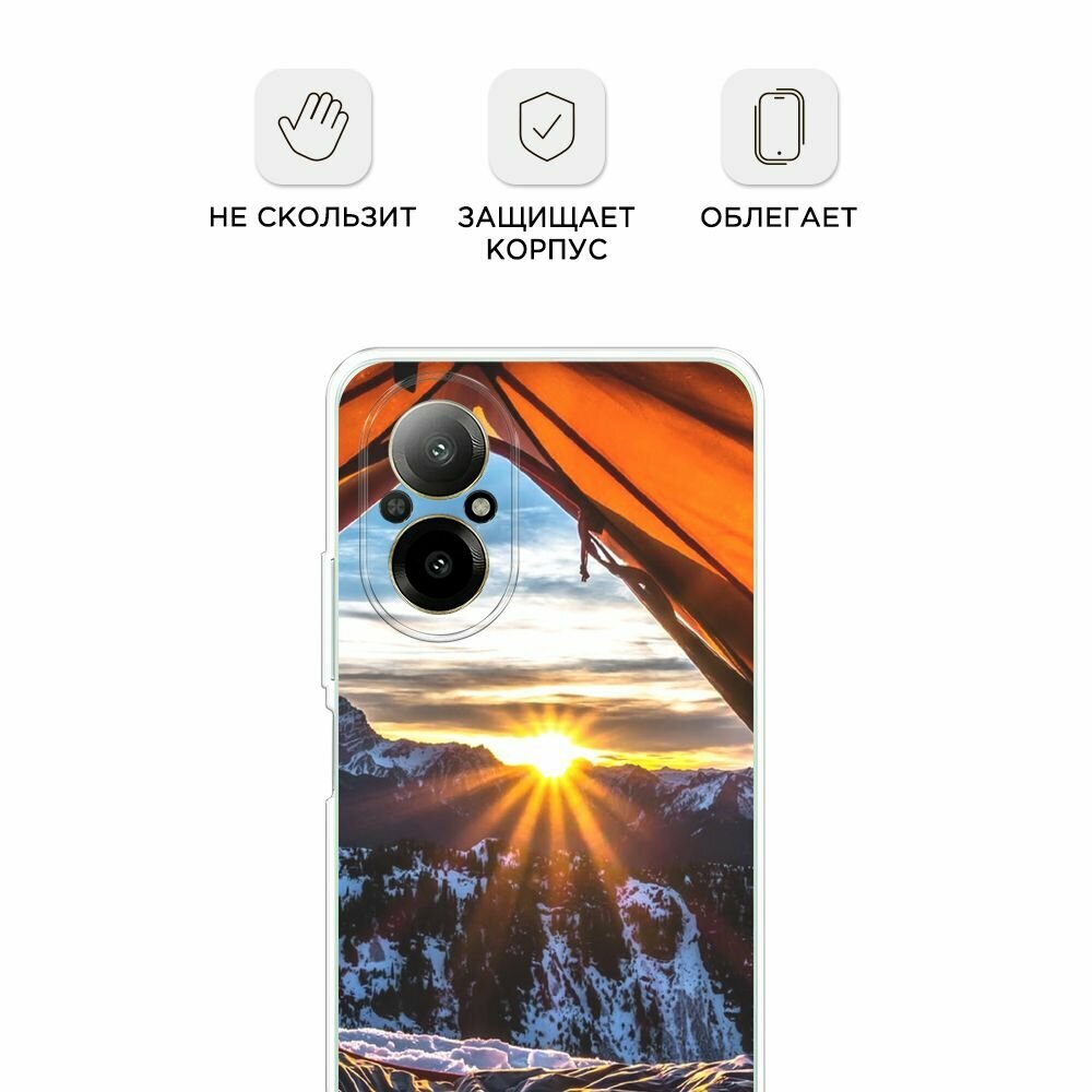 Силиконовый чехол на Realme C67 4G / Реалми C67 4G с принтом "Горы 7" — фото 1