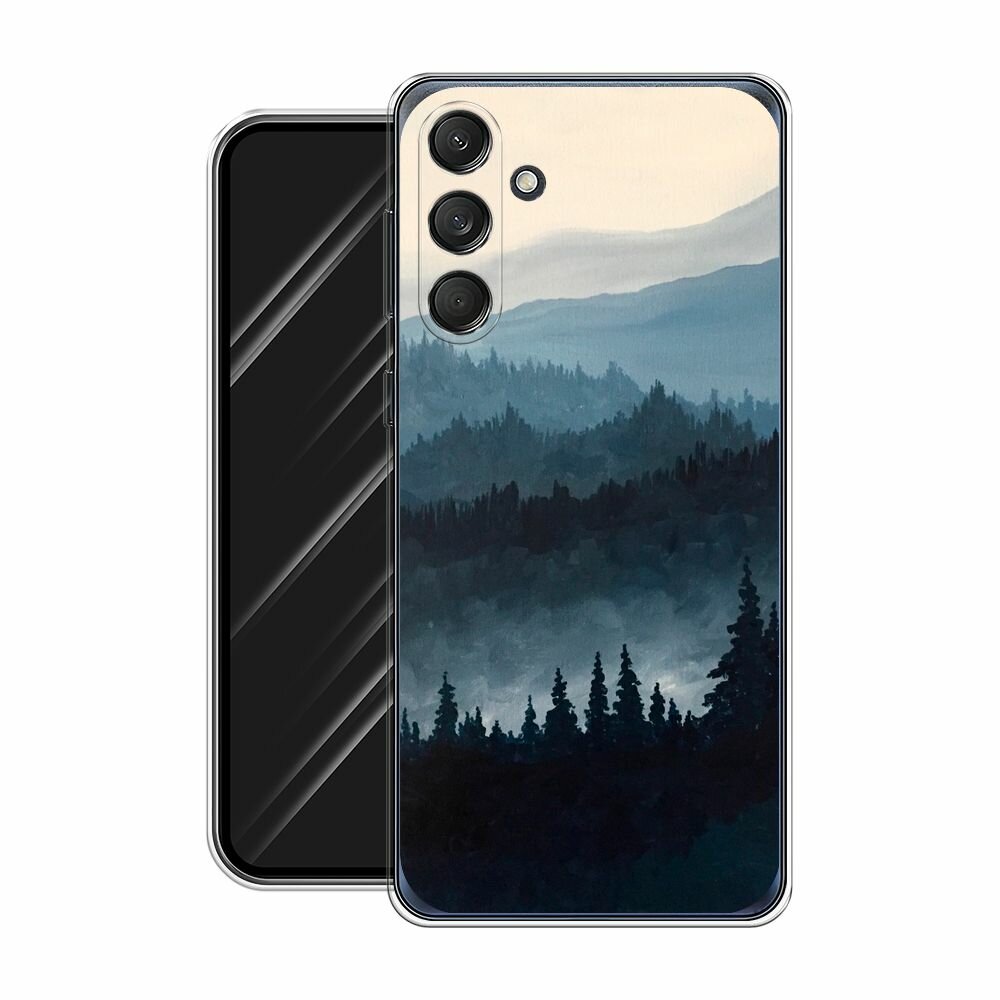 Чехол на Samsung Galaxy M55 / Самсунг M55 с принтом "Туманные горы" — фото 1