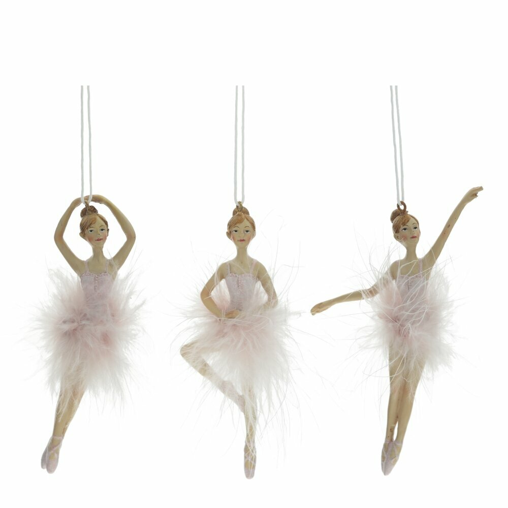 Изделие декоративное подвесное "Балерина" (цена за 1 штуку), L3,5 W1,5 H12 см, 3в.