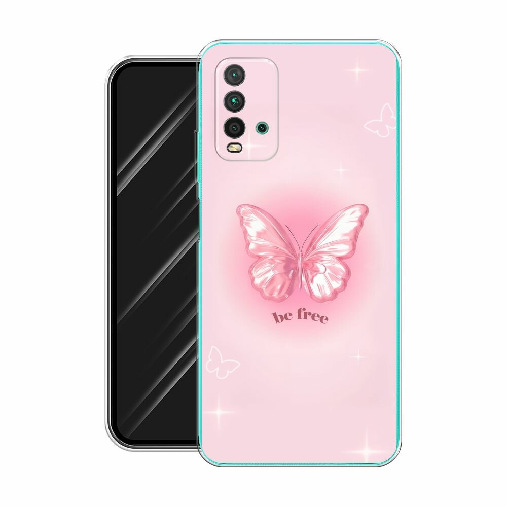 Чехол на Xiaomi Redmi 9T / Сяоми Редми 9Т с принтом "Be free butterfly 1" — фото 1