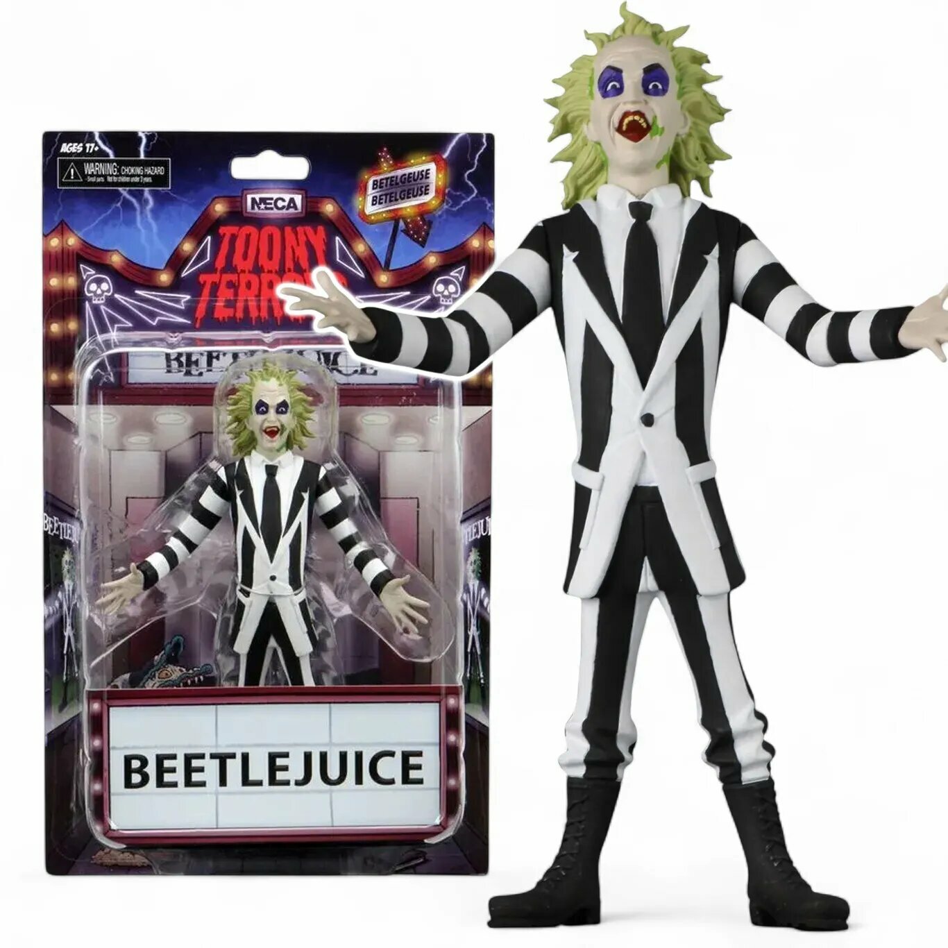 Фигурка коллекционная Битлджус "Toony Terrors" от Neca, коллекционный набор