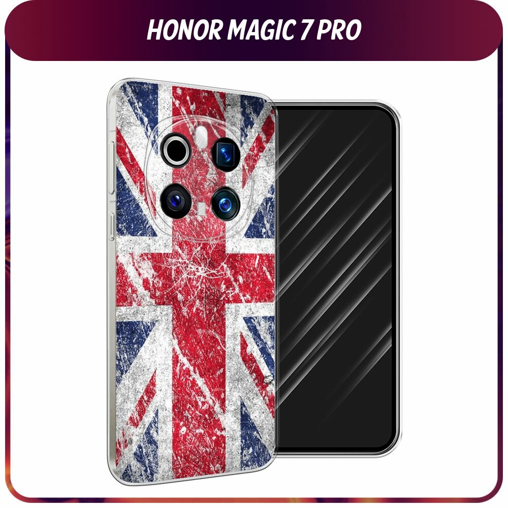 Чехол на Honor Magic 7 Pro / Хонор Мэджик 7 Про с принтом "Флаг британский"