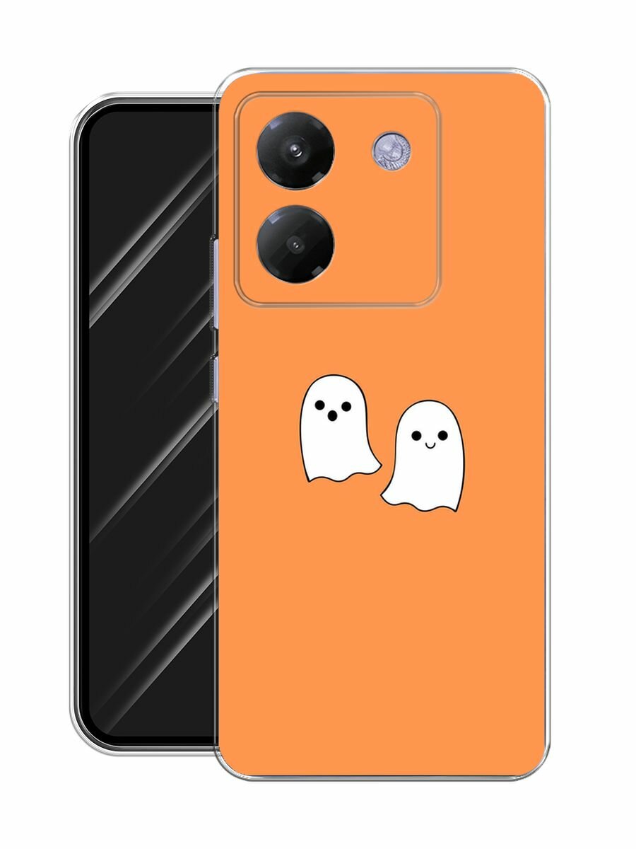 Силиконовый чехол на Poco M7 Pro / Поко М7 Про с принтом Cute ghosts — фото 1