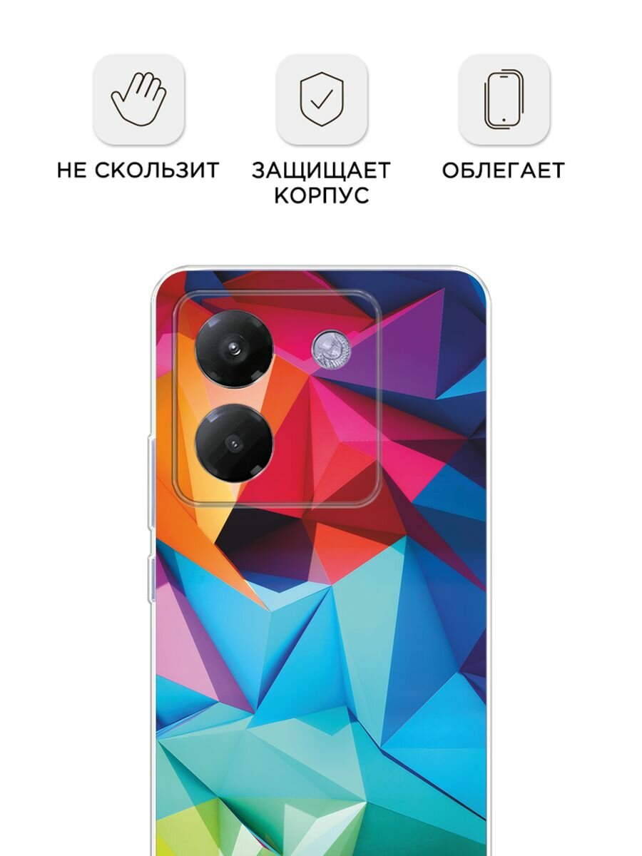 Силиконовый чехол на Poco M7 Pro / Поко М7 Про с принтом Геометрия 14 — фото 1