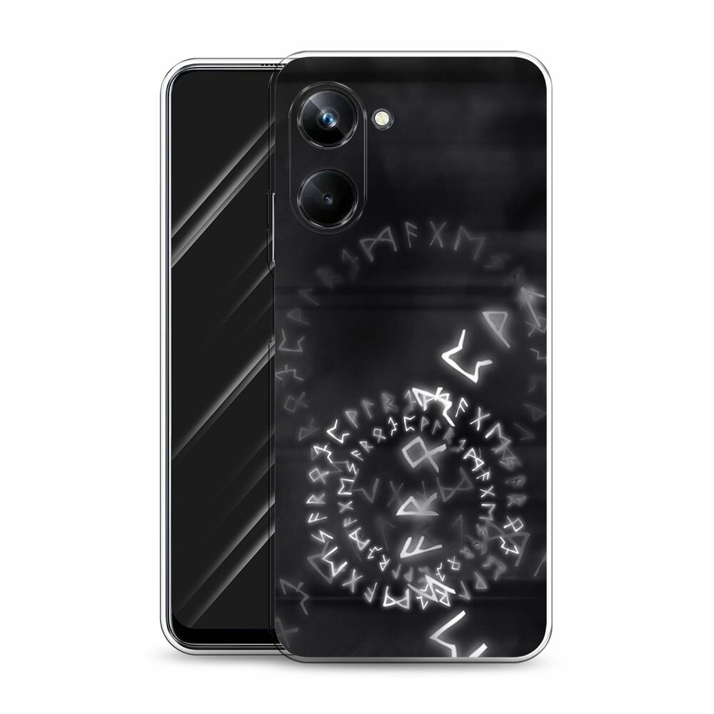 Силиконовый чехол на Realme 10 Pro / Реалми 10 Про с принтом "Руны" — фото 1