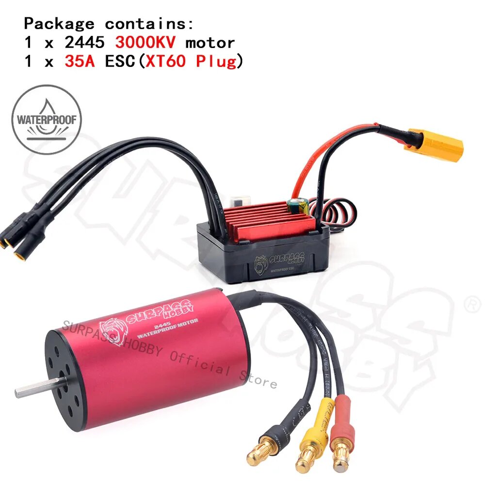 SURPASS HOBBY 2445 3000KV 35A-XT60 мотор и ESC