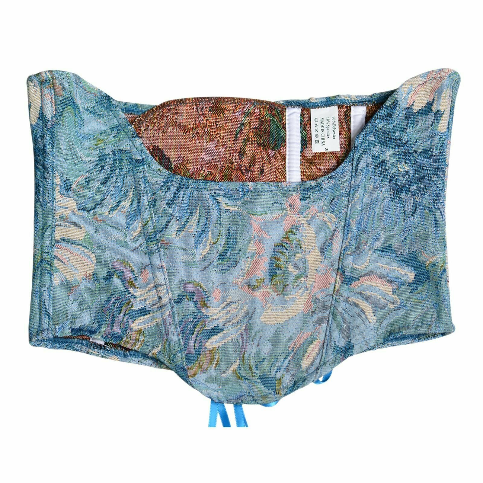 Готический корсет с вышивкой, - M