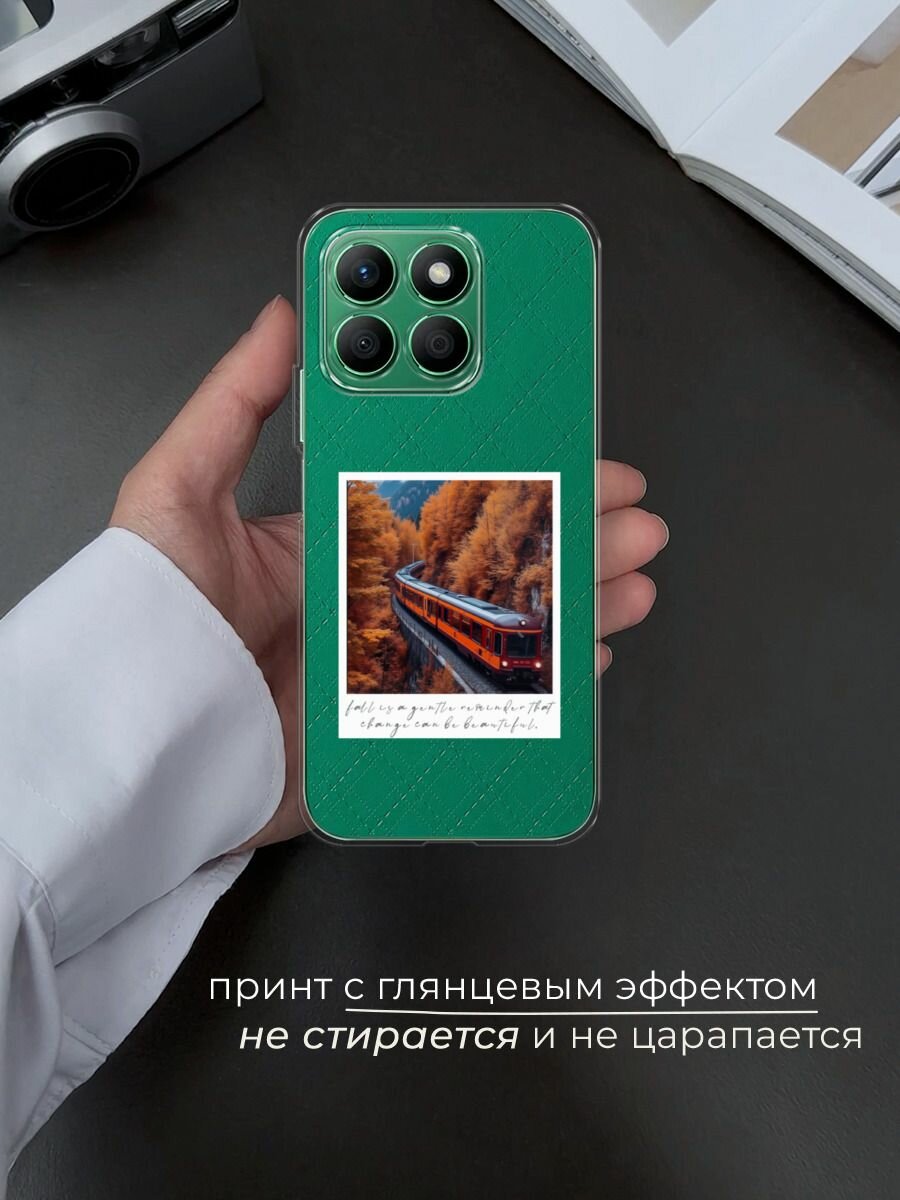 Силиконовый чехол на Honor X8B / Хонор X8B с принтом Дорога в осень — фото 1