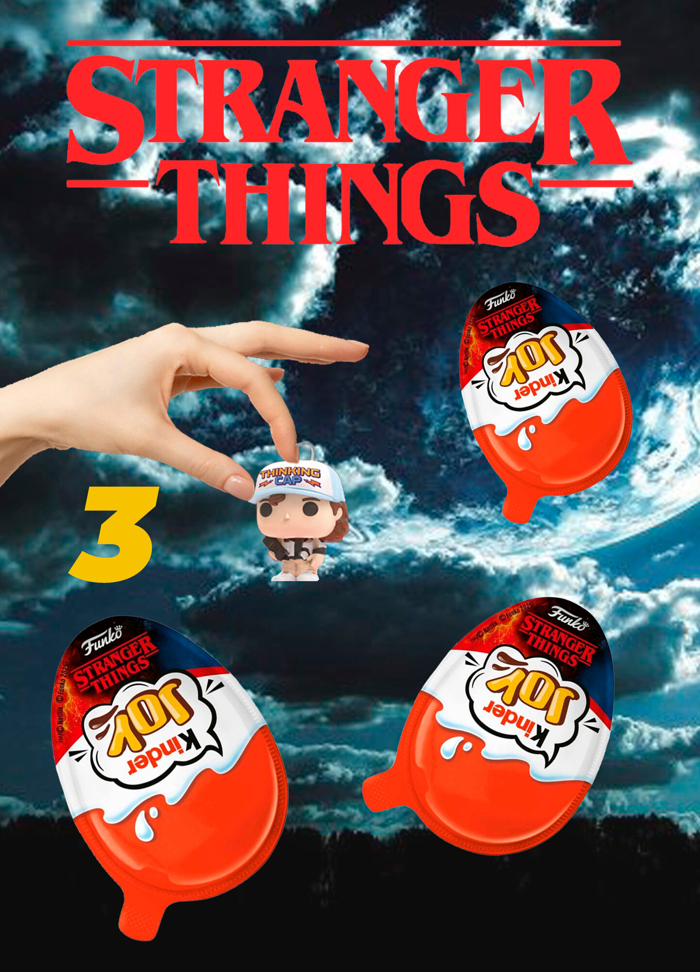 Kinder Joy Stranger Things, Funko (Киндер Джой Очень странные дела, Фанко), 3шт по 20г