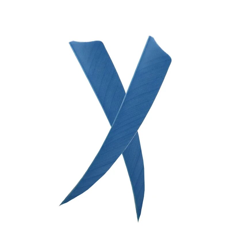 Перья для стрел AMEYXGS 60 шт, 4 дюйма, натуральное перо индейки Синий, Light blue