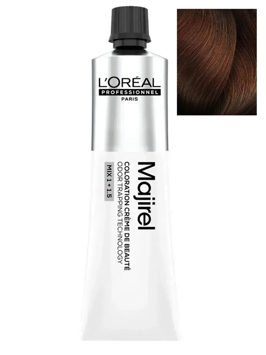 Краска для волос L'Oreal Professionnel Hair, Majirel [OTT] Краситель-крем с технологией улавливания запаха, 5.4