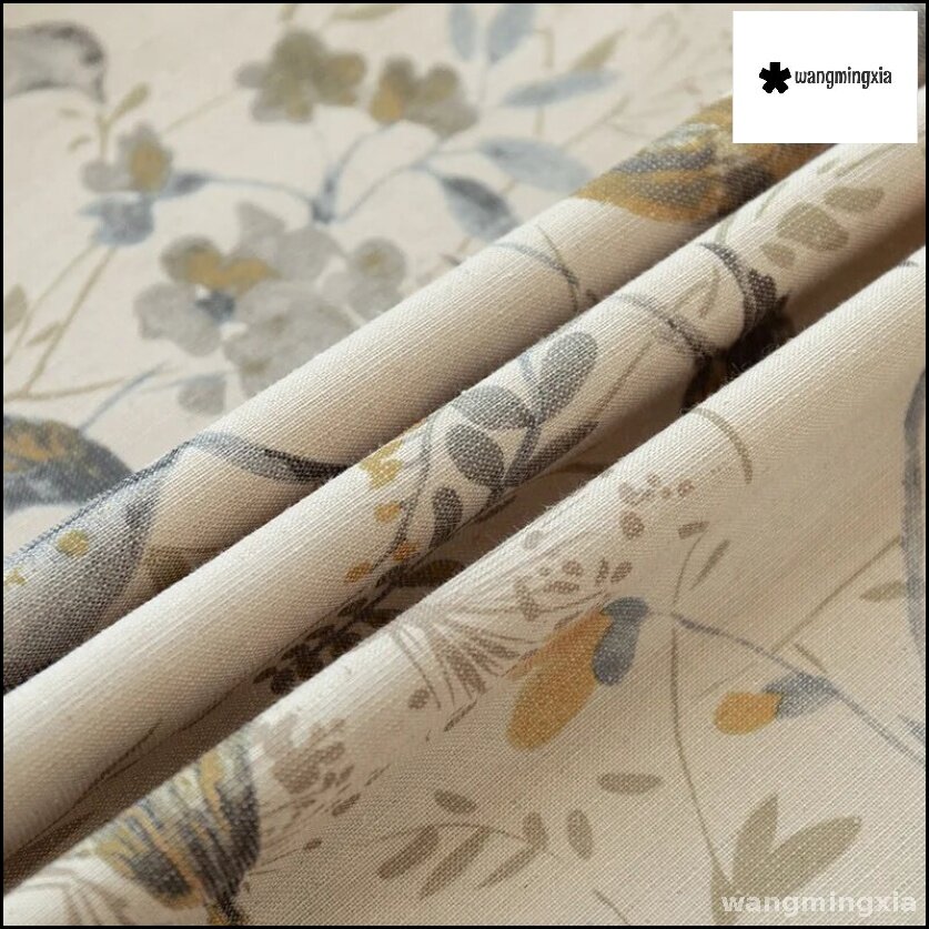 Эксклюзивные бежевые портьеры 150x270 см с люверсами из хлопка и льна обладают эффектом блэкаут，Перфорированный стиль