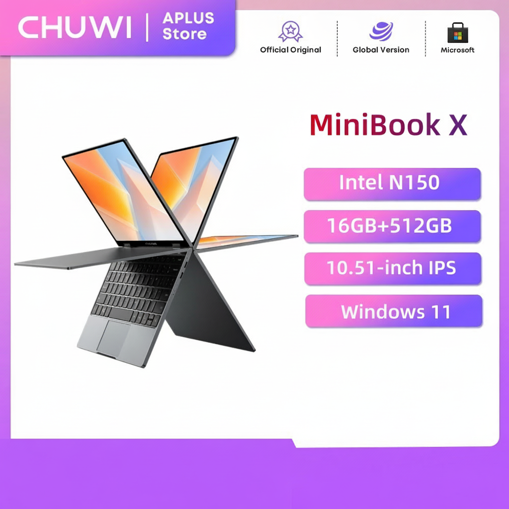 Ноутбук Chuwi MiniBook X, 10.51", 16/512ГБ, i3-1215U, Windows