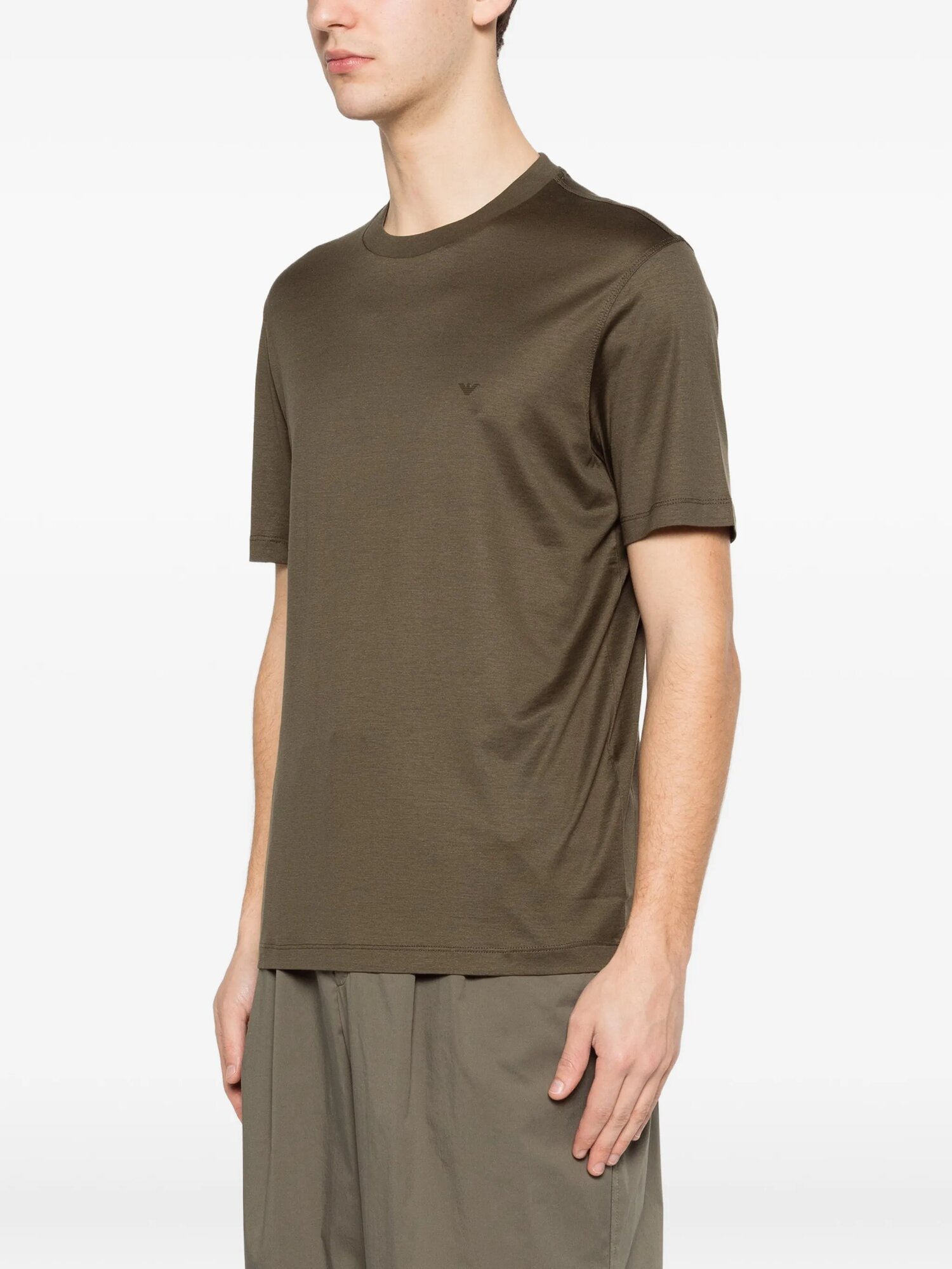 Футболка EMPORIO ARMANI, размер 46, greyish green — фото 1