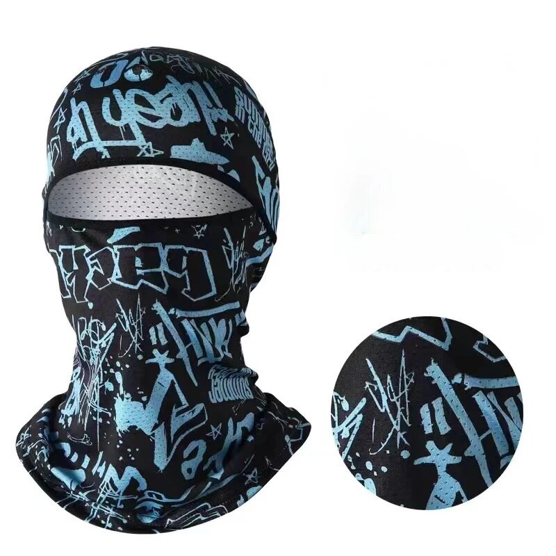 Летняя крутая Балаклава из ледяного шелка, велосипедная полнолицевая кепка, защита от солнца и H7