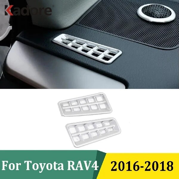 Для Toyota RAV4 RAV 4 2016 2017 2018, внутренняя передняя боковая крышка вентиляционного отверстия для кондиционера, отделка переменного тока, аксессуары для стайлинга автомобилей