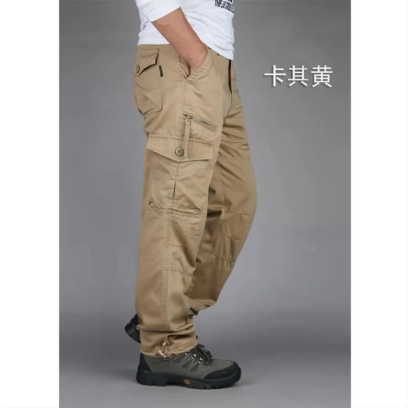 Мужские карго брюки хаки, XL, Seven pockets