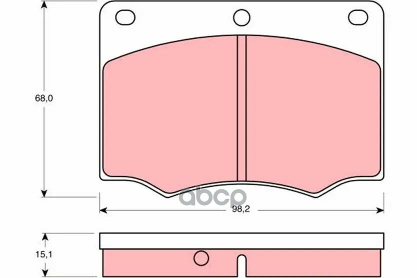 GDB674 064 00=FDB168=229924 ! колодки дисковые п Ford Granada SW 2.8i/2.5D 77-85 TRW арт. GDB674
