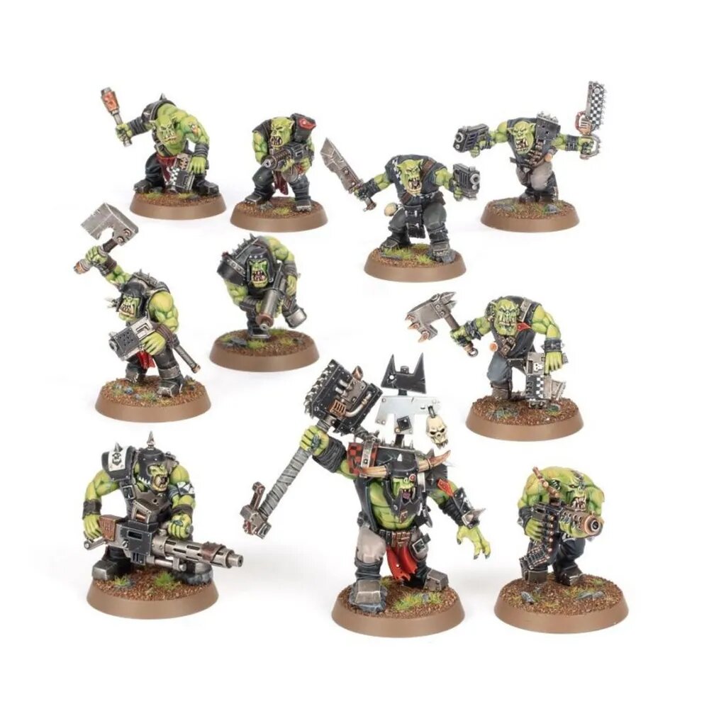 Warhammer 40K Ork Boyz - Набор миниатюр орков для Warhammer 40,000, 10 штук — фото 1
