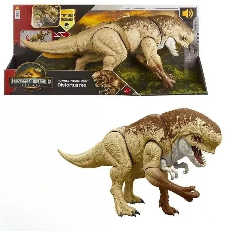 Фигурки Mattel Jurassic World Distortus Rex - персонажи из фильма "Мир юрского периода" 2025 года выпуска.