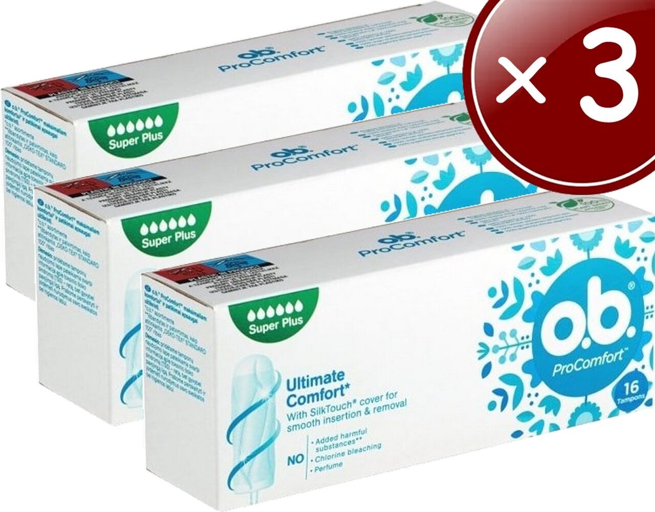 O.b. тампоны ProComfort Super Plus, 6 капель, 16 шт. — купить в ...
