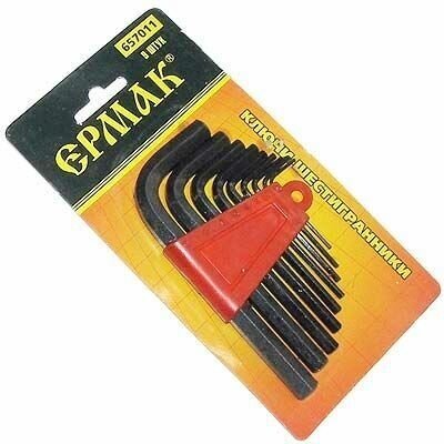 Набор шестигранников Ермак 1.5-10мм 9шт. 657-011