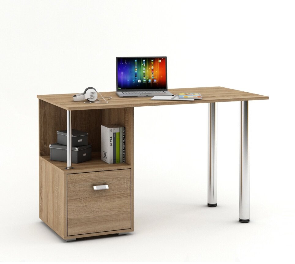 Компьютерный стол "Имидж" (Арсенал-63), ЛДСП, с ящиком, 120x60x75 см