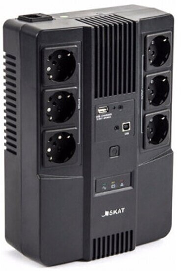 Источник бесперебойного питания Бастион SKAT-UPS 800 AI ИБП 220В 480Вт 1АКБ 9Ач