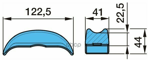 Сегмент! L=122.5 H=22.5/44 Шир=41 стремянки п/рессорыBPW BPW арт. 0334523021