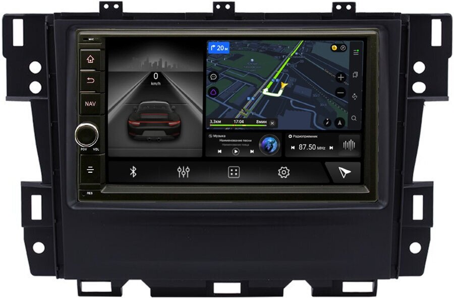 Штатная магнитола Nissan Teana 2 (J32) 2008-2014 (авто без цветного экрана) Canbox M-Line 5601-RP-11-088-371 Android 10 (4G-SIM, 2/32, DSP, IPS) С кру