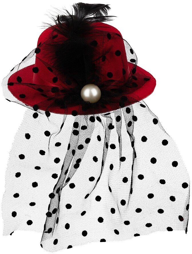 "BOOMZEE" PBZ-01 Шляпа заколка 01_красная