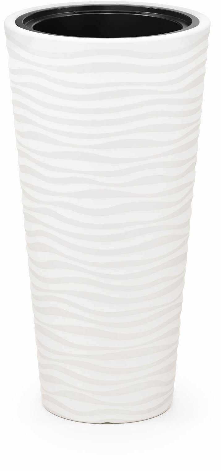 Кашпо М8075 "Оазис" 5/25 л (со вставкой) (белый)