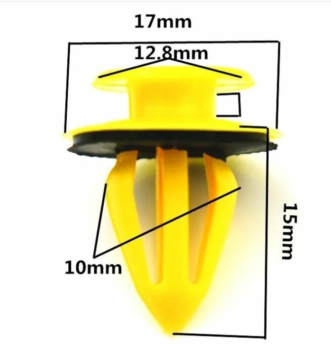 Клипса крепления обшивки двери Volkswagen Golf-10 штук. Товар уцененный