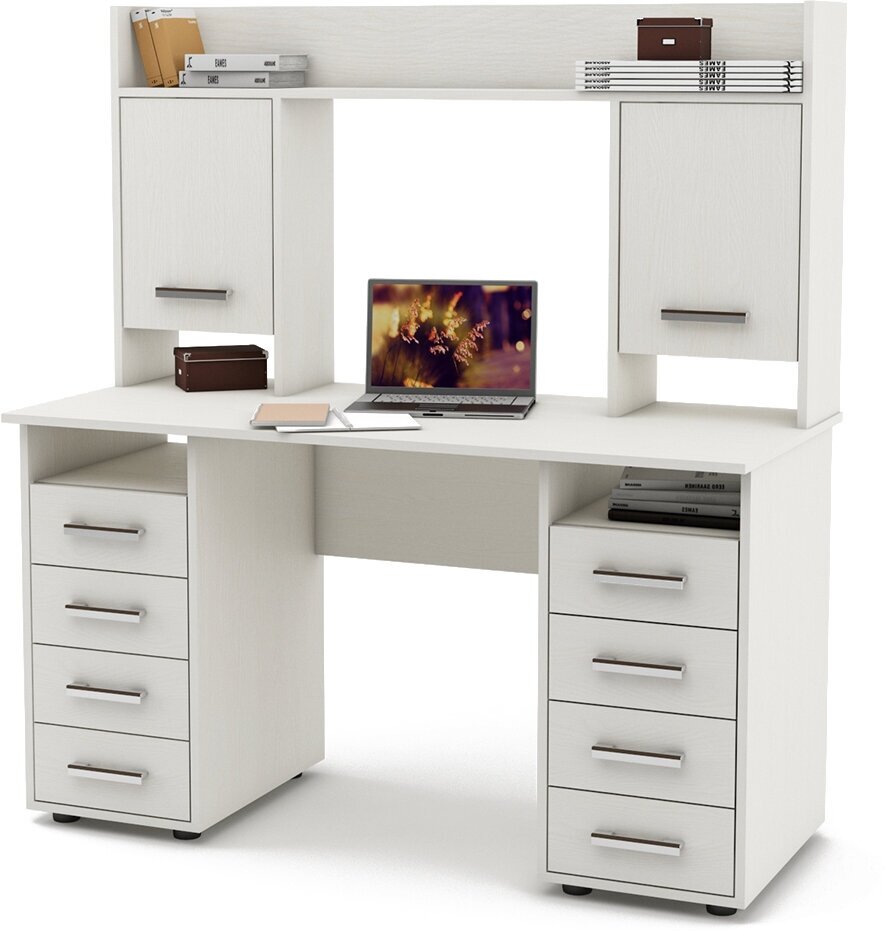 Стол письменный, стол компьютерный Остин (Ливерпуль) 14 белое дерево