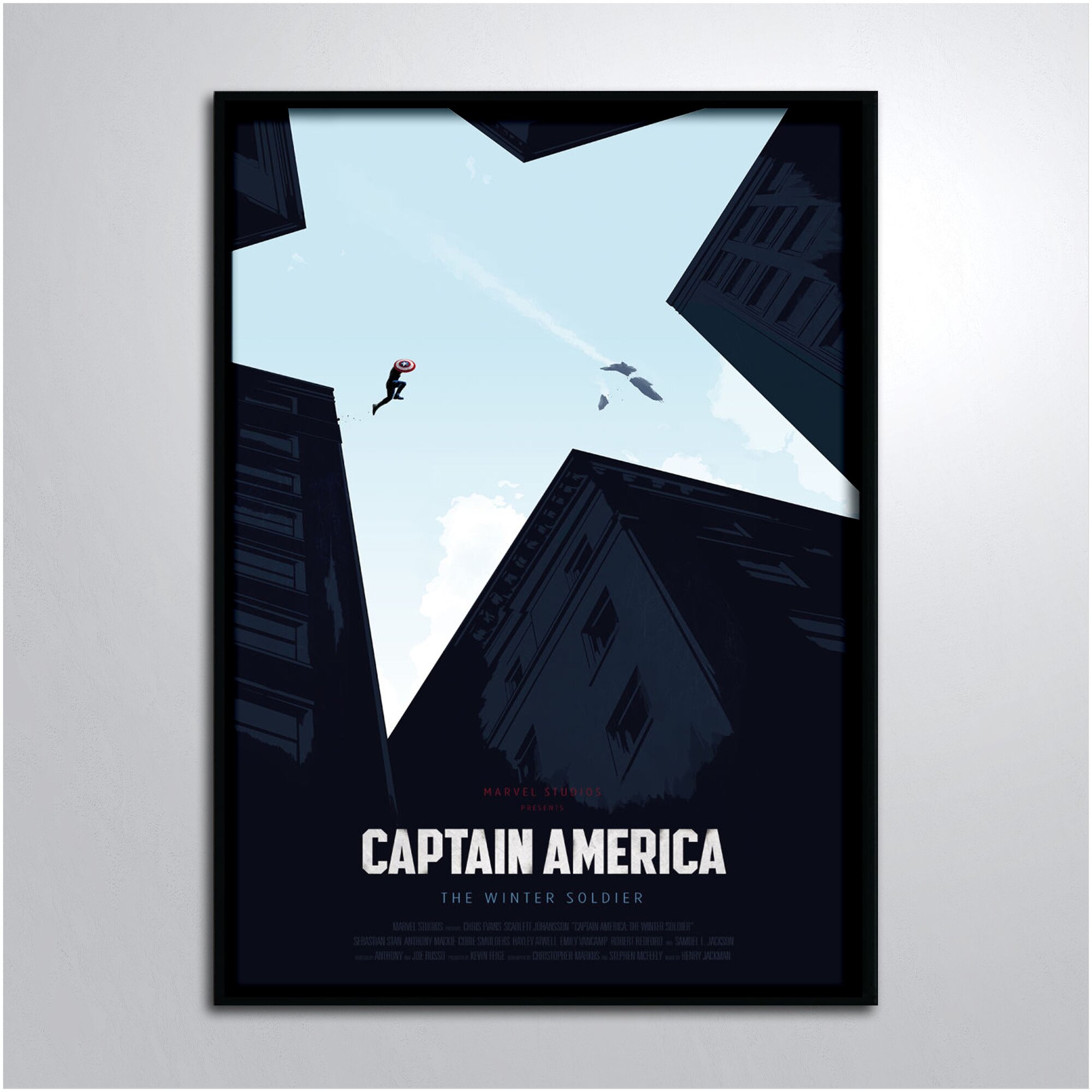 Постер без рамы/Марвел Первый мститель Другая война Звезда Marvel Captain America: The Winter Soldier