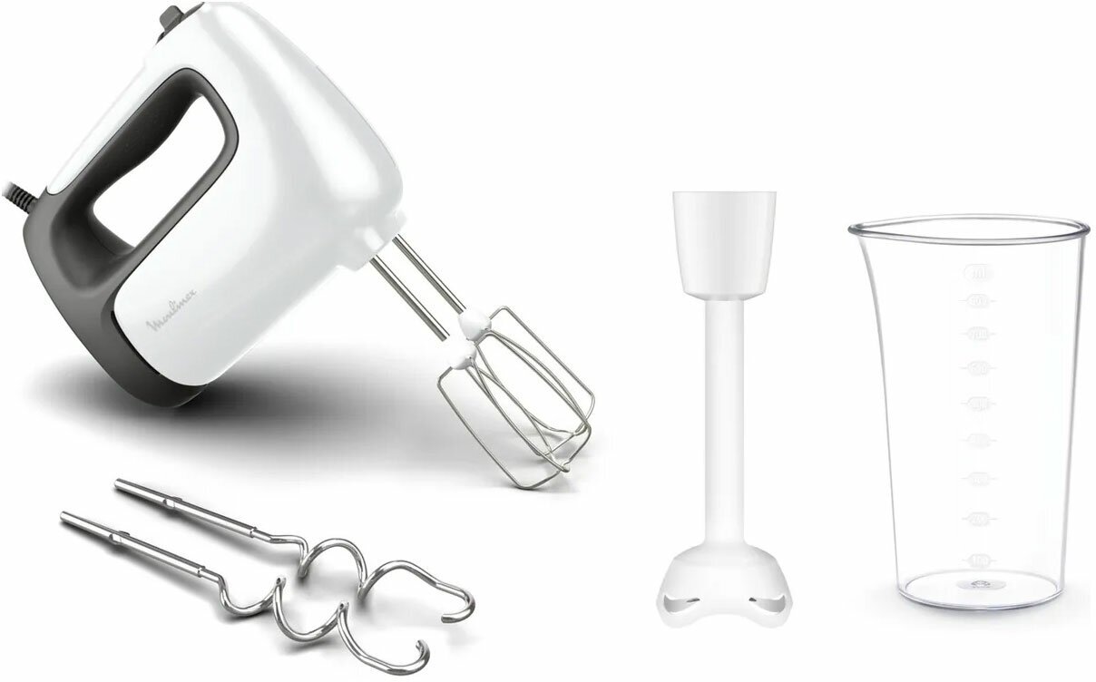 Миксер Moulinex Prepmix+ HM460110, белый/серый
