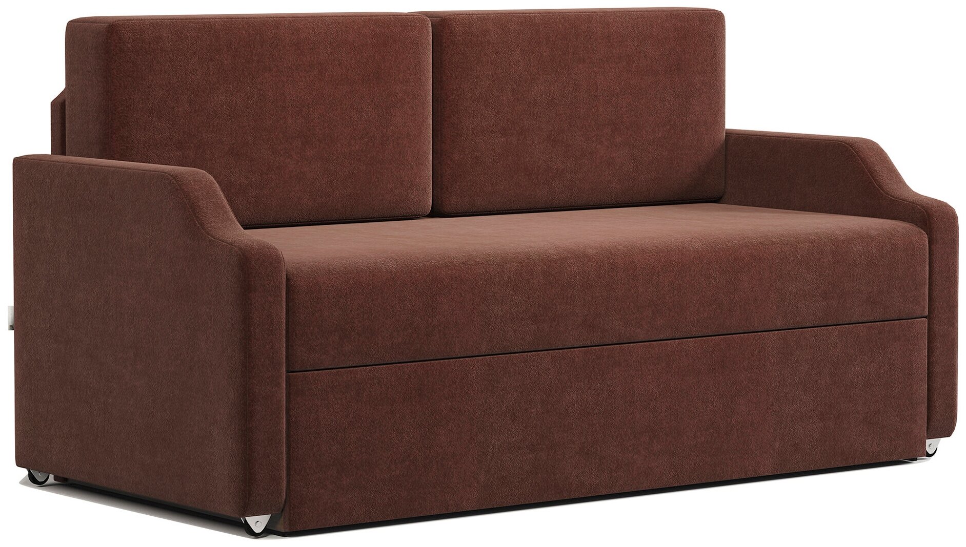 Диван Малыш раскладной механизм 148х69х66 см велюр Дрим шоколад