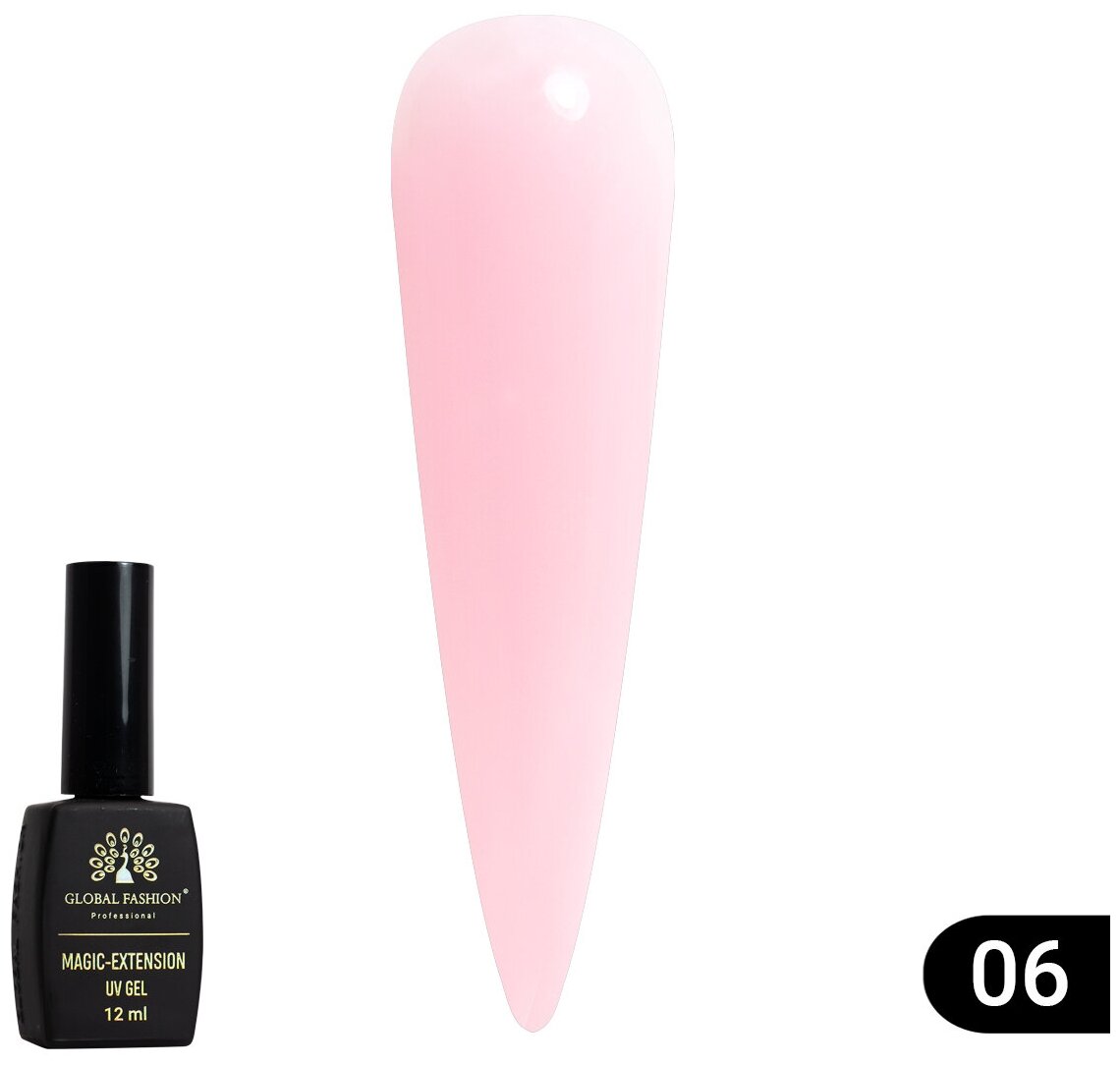 Global Fashion, Гель для наращивания ногтей Magic Extension №06, 12 мл