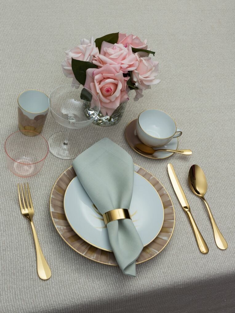 Набор столовых приборов на 6 персон 24 прибора Herdmar ROCCO GOLD 67